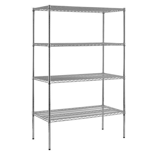 Muscle Rack 5-Tier Shelving Unit in Black, 48 in. W x 72 in. H x 24 in ...