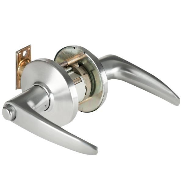 Best® 9k Series Office Function Cylindrical Lockset, 14 Lever, Satin ...