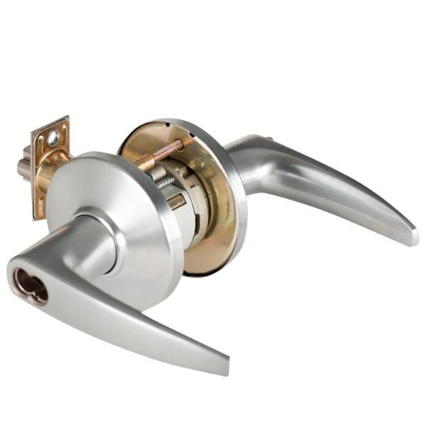 Dexter C1000 Cylindrical Entrance Lock Regular Lever 6-Pin Keyway Satin ...