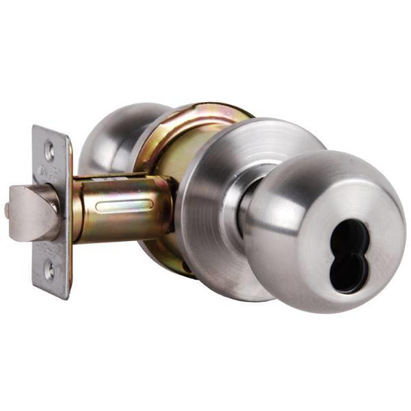 Arrow™ RI Series Entrance Office Cylindrical Lockset w/ C Keyway (Brass ...
