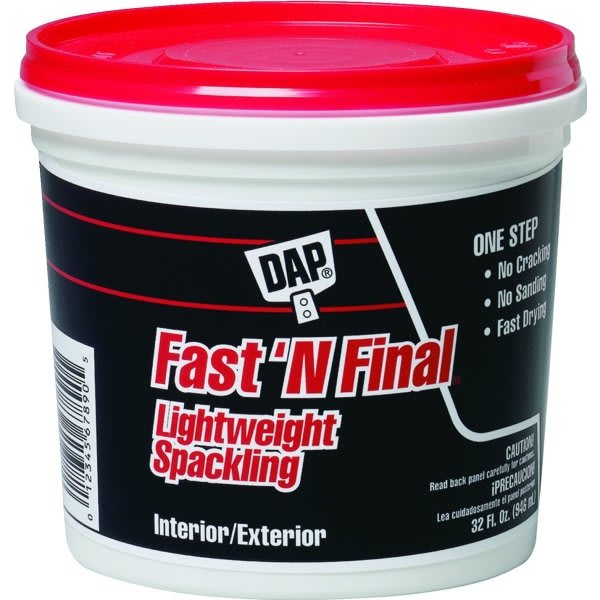 DAP 16 Oz Fast 'N Final 16 Oz Lightweight Spackling (White) (12-Case ...