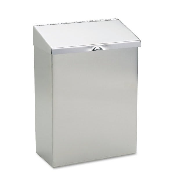 Bobrick® Surface-Mount Sanitary Napkin/Tampon Waste Bin (Stainless ...