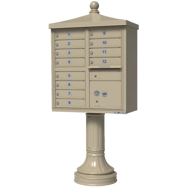 Florence Mfg Cluster Box Unit-12 Mailboxes /1 Parcel Locker/Black | HD ...