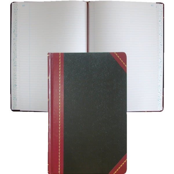 National Brand® Hardbound Columnar Record Book, 10-3/8" x 8-1/8", Black ...