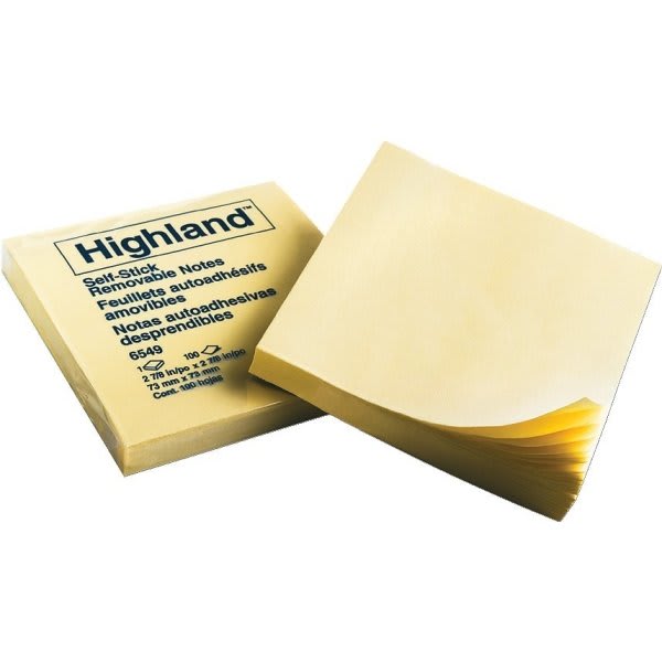 SKILCRAFT Self-Stick Note Pads, 3 In X 3 In, Unruled, Assorted Neon ...