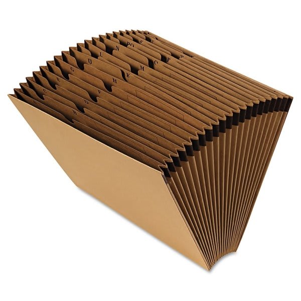 Office Depot® Brown Faux Leather Expanding File With 12-Pocket | HD Supply