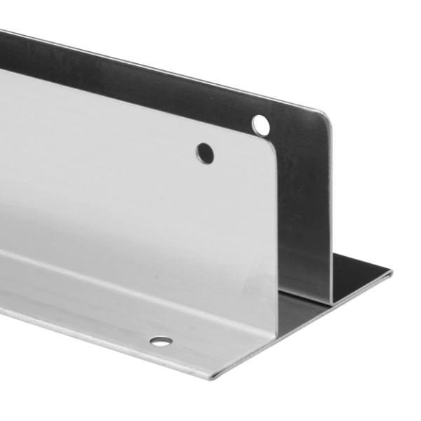 Sentry Continuous Wall Bracket, Two Ear, Fits 1/2 In. Panels, Ss, 57 In ...