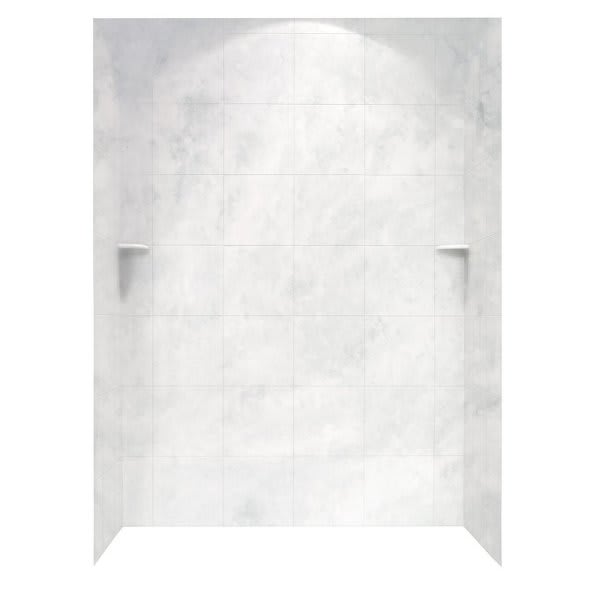 Swanstone 36D x 62W x 72H Subway Tile Shower Wall Kit - White | HD Supply