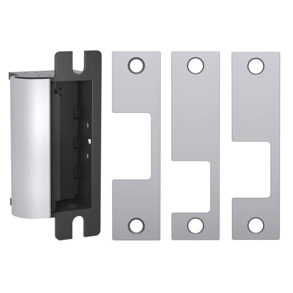 Trine Satin Stainless Steel Fail Secure Right-Handed Field Strike Plate ...