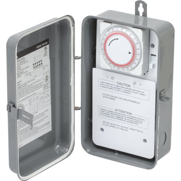 Intermatic 24 Hr 125 Volt 40 Amp Mechanical Timer W/ 2-Pole And 1-Pole ...