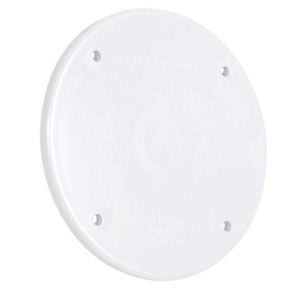 Hubbell 5-1/4 in Round Mounting Strap Outlet Box Cover (Off-White) | HD ...