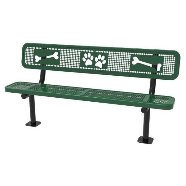 Ultrasite Bench 6' In Ground Park Bench, Green | HD Supply
