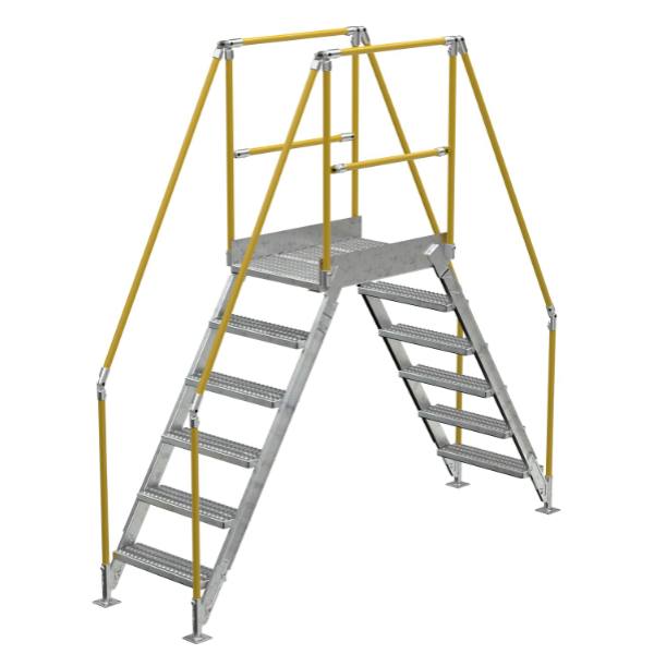 Vestil Galvanized Cross-Over Ladder 67x82.15 In 4 Step | HD Supply