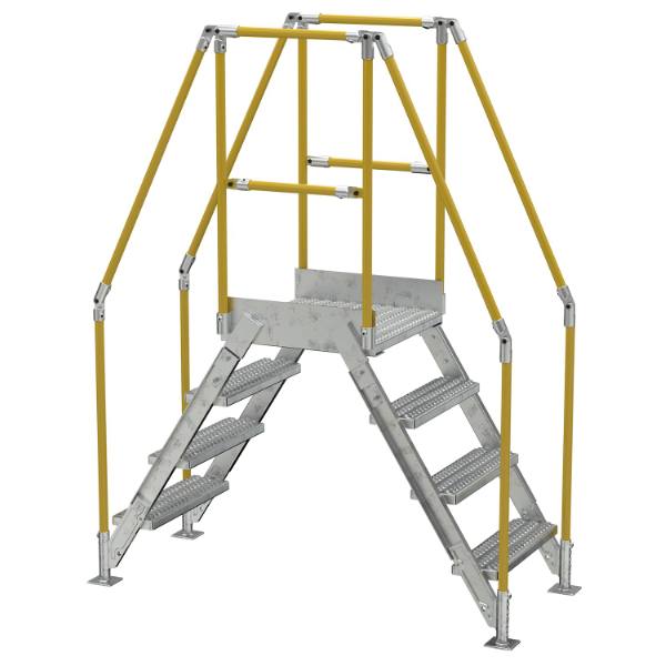Vestil Galvanized Cross-Over Ladder 115.5x92.15in 5 Step | HD Supply