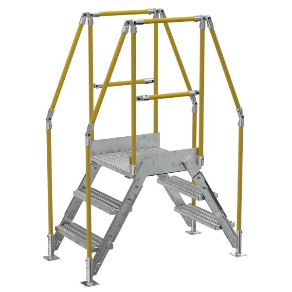 Vestil Galvanized Cross-Over Ladder 115.5x92.15in 5 Step | HD Supply