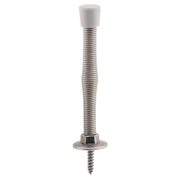 4 in Commercial Spring Door Stop (50-Pack) (Satin Nickel) | HD Supply