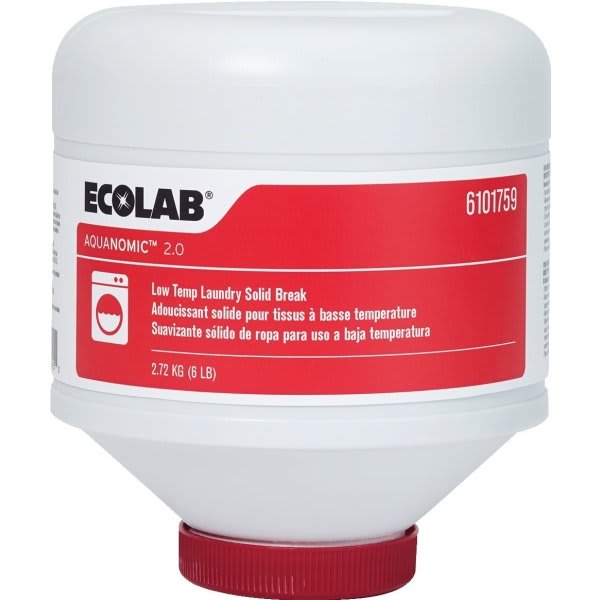 Ecolab® Aquanomic 2.0 Low Temp Laundry Solid Clearly Soft Plus 2, 6LB ...