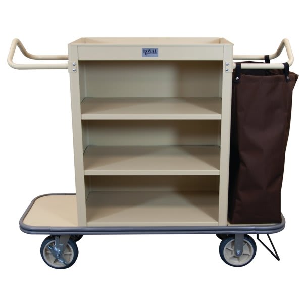 Royal Basket Trucks 42 Towel Station, One Shelf, Vinyl Cover, Towel ...