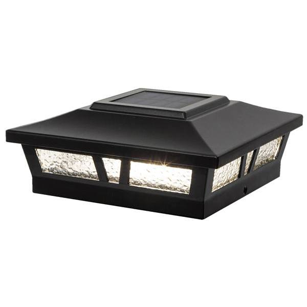 Classy Caps™ 4 x 4 Inch Black Aluminum Colonial Solar Post Cap | HD Supply