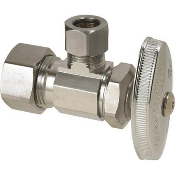 Brasscraft 1/2 Nom Comp Inlet X 3/8 Od Comp Outlet 1/4-Turn Angle Ball ...