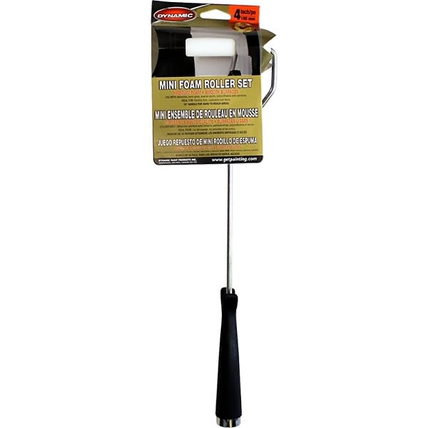 Whizz 4" Premium White High Density Concave Foam Mini Roller, Package ...