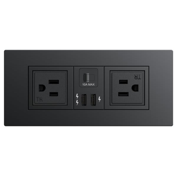 Teleadapt Powerhub Mini With Tamper Resistant Us Outlet Usb-A & Usb-C ...