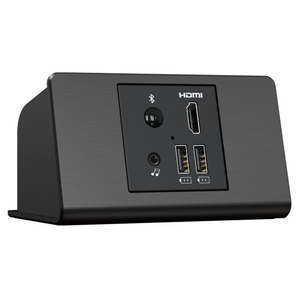 Brandstand Cubie Mini 2.0 Black - 2 Power Outlets and 1 USB-A and 1 USB ...
