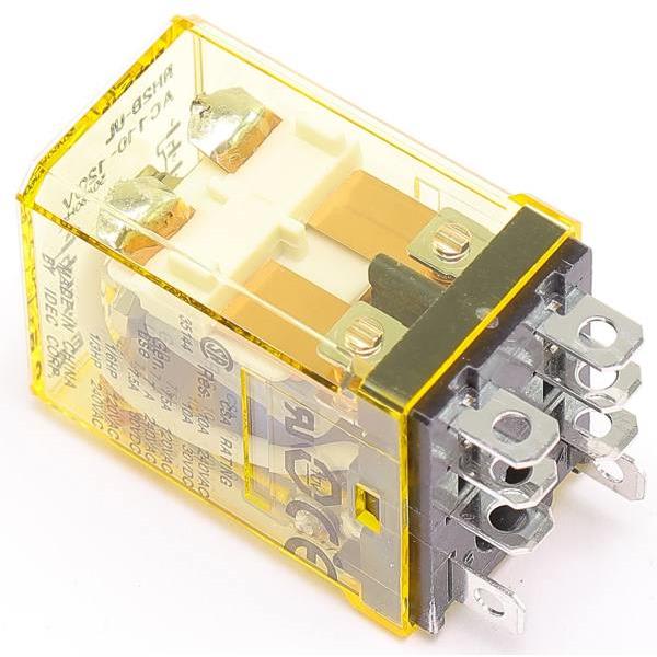 Idec Relays Electrical, Relay, Dpdt, 24vac, 8amp With Blade Terminals ...