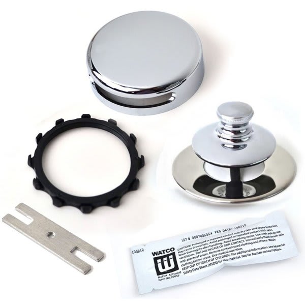 Watco® NuFit® Push Pull® Tub Drain Closure With Grid Strainer Universal ...