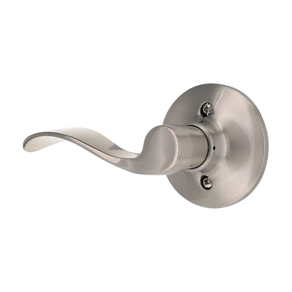 Shield Security Straight Privacy Door Lever (Satin Nickel) | HD Supply