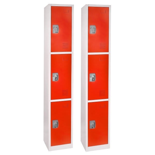 Adir Office 72 in. x 12 in. Steel Single Tier Key Lock Locker Red | HD ...