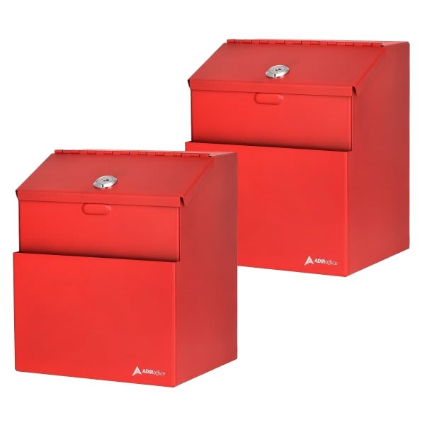 Adir Office Beige Wall Mount Large Steel Drop Box | HD Supply