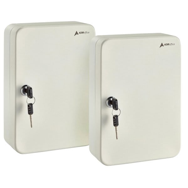 Adir Office 48-Key Steel Secure Key Cabinet W/comb Lock White W/100 Key ...