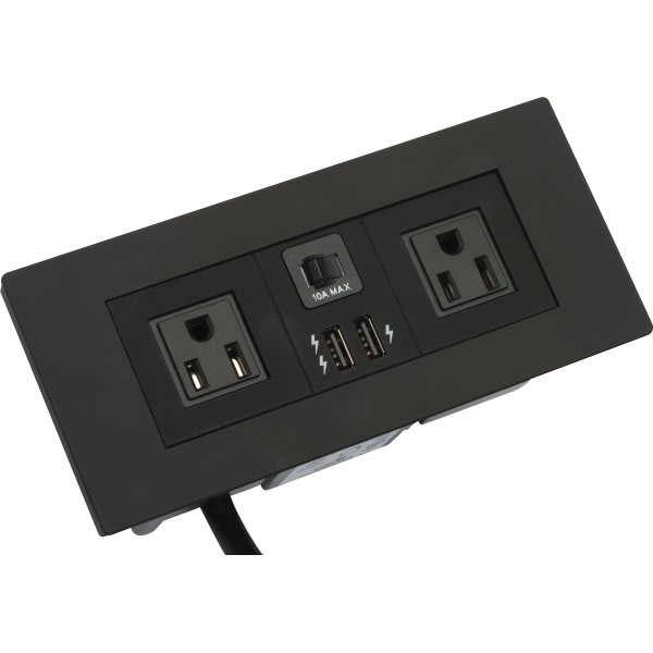 Teleadapt PowerHub Mini with tamper resistant US outlet USB-A & USB-C ...