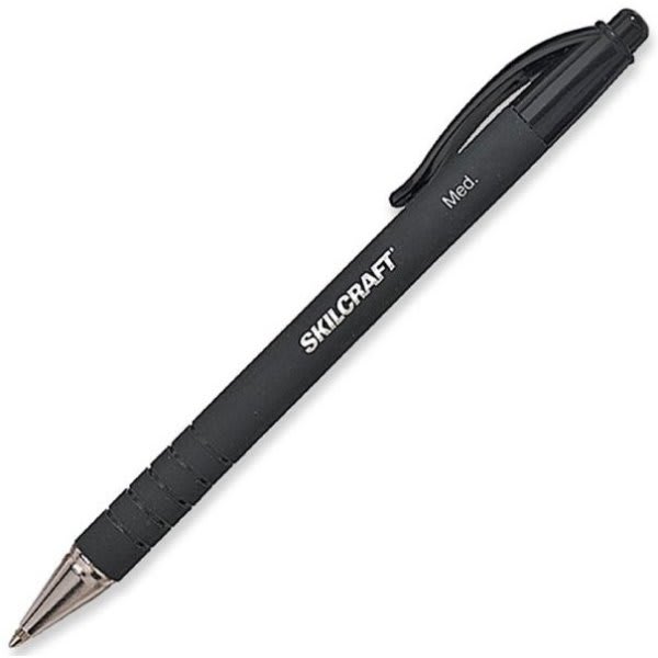 Skilcraft Service-Write Stick Ballpoint Counter Pen, 1mm, Black Ink ...