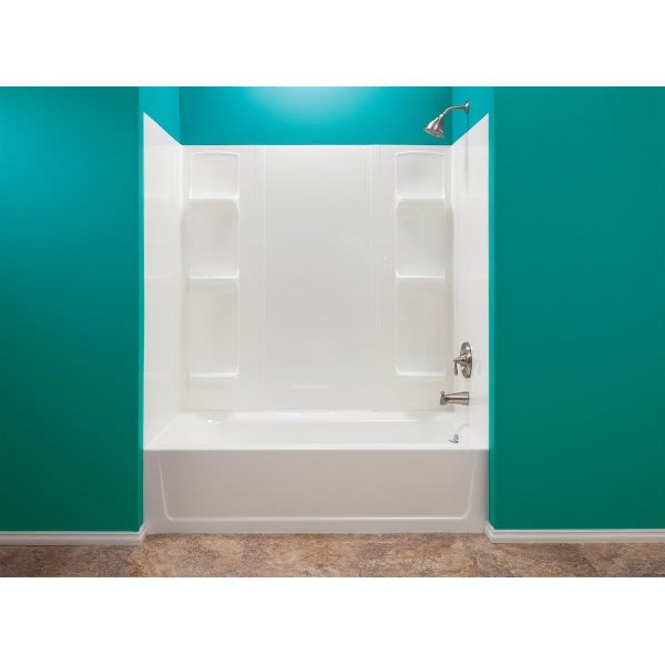 El Mustee Durawall 30 In. X 60 In. X 58 In. 3-Piece Easy Al Bath Tub ...
