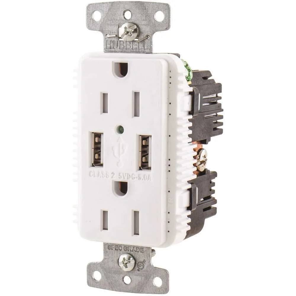 Leviton 15 Amp Residential Grade Grounding Duplex Outlet, Ivory | HD Supply