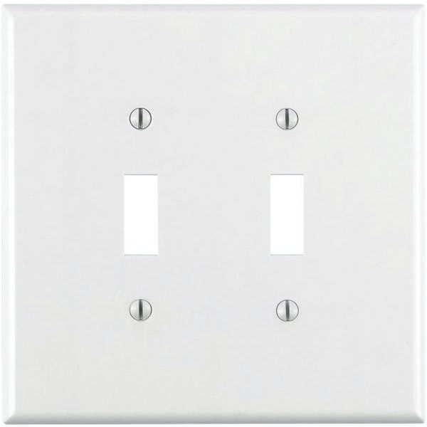 Titan3 2-Gang Standard Metal Toggle/Rocker Wall Plate (10-Pack) (White ...