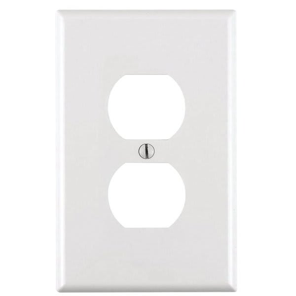 Leviton 1-Gang White Duplex Outlet Wall Plate Package Of 10 | HD Supply