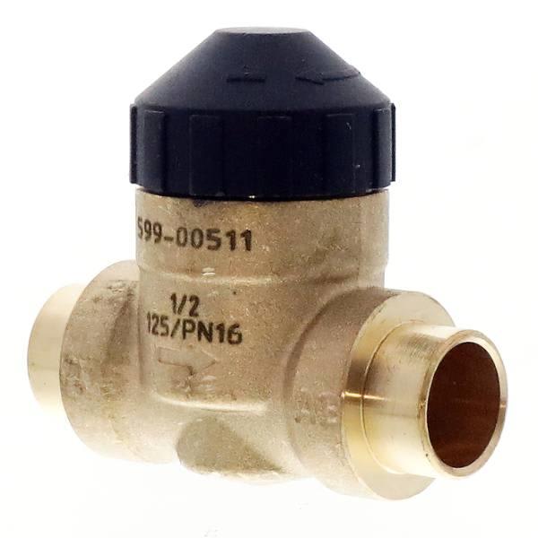 Siemens Valve Assembly 3 Way 1/2" Sweat 120vac 1.0 Cv Linear Flow Brass ...