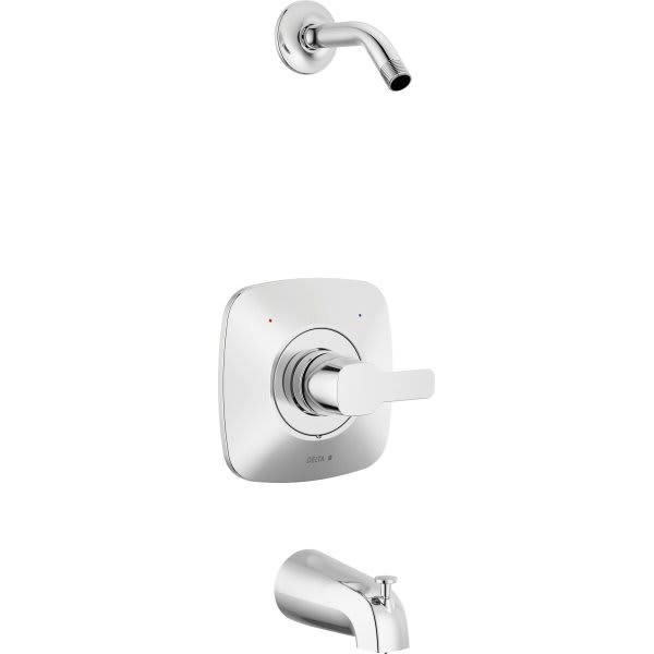 Delta® 14 Series™ Tub/shower Faucet Trim, 1.5 Gpm Shower, Chrome | HD ...