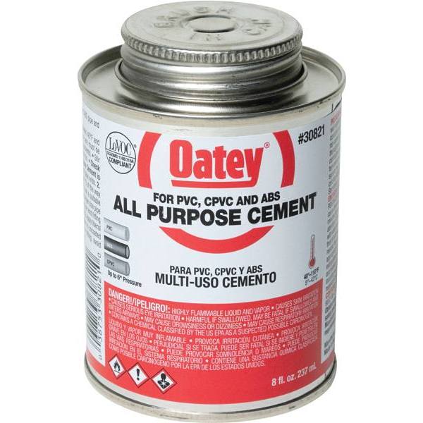 Oatey 8 Oz Heavy-Duty Clear Pvc Cement | HD Supply