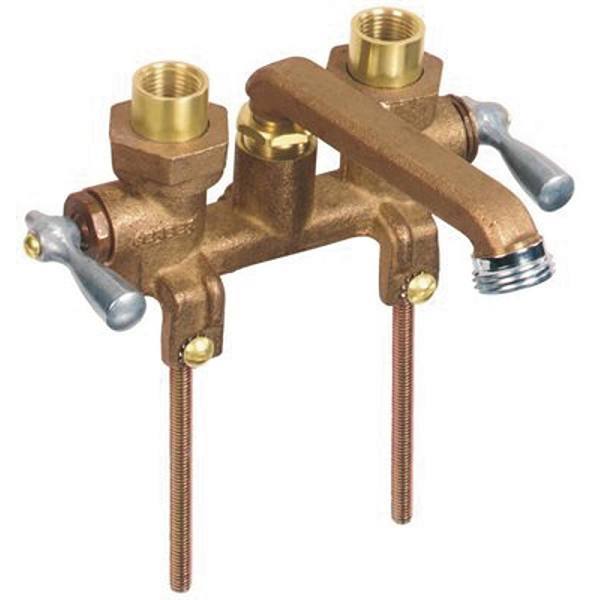 Two Handle Pull Out Laundry Faucet In Chrome | HD Supply