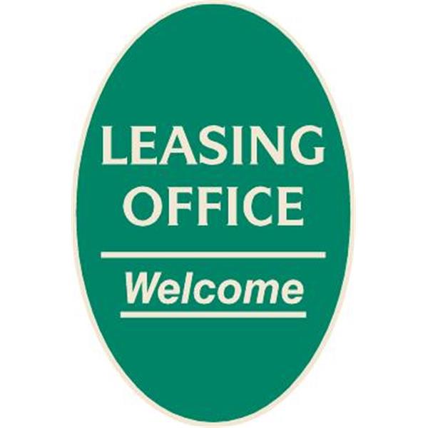 Leasing Office Designer Sign With Right Arrow, Burgundy On Ivory 16 X ...