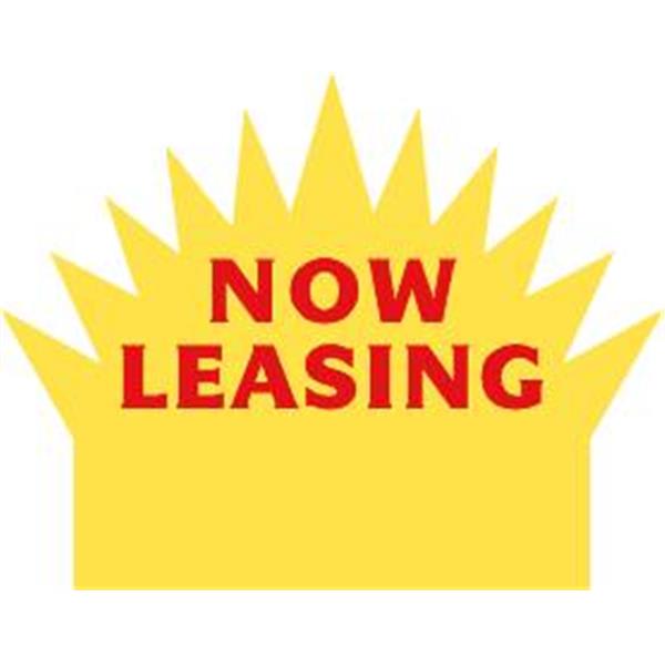 Coroplast Now Leasing Starburst, Yellow, 22 X 11 | HD Supply