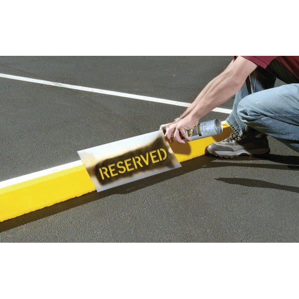 HY-KO "RESERVED" Parking Lot Stencil, 3" Letters, Re-Usable Plastic, 24 ...