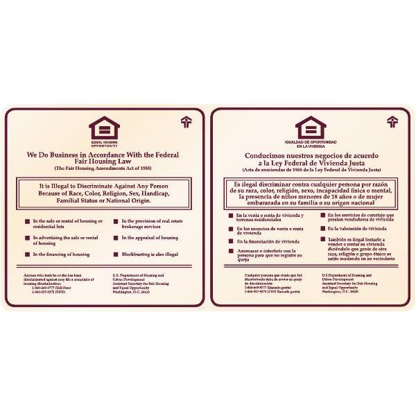 Fair Housing Signs | HD Supply