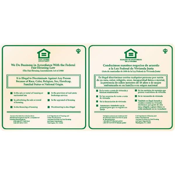 Fair Housing Signs | HD Supply
