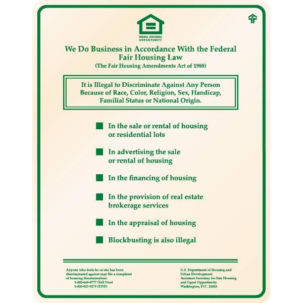 Fair Housing Signs | HD Supply