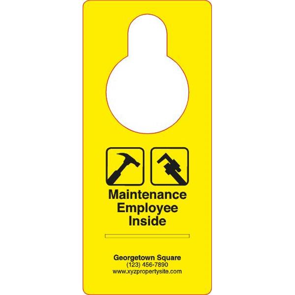 HY-KO Maintenance Door Hang Tag, Was/Is In Your Residence, 4 x 7 ...